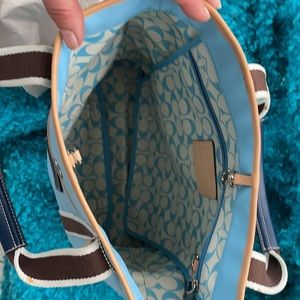 Coach | Bags | Coach Baby Blue Magazine Tote | Poshmark